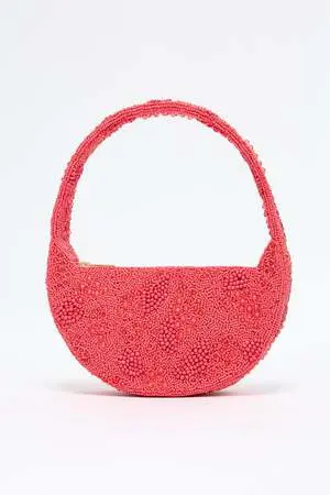 Acler Bead Birch Bag - Pomegranate