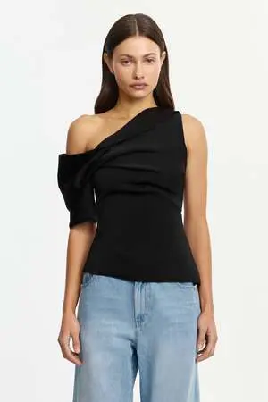Acler Bankstin One-shoulder Top - Black