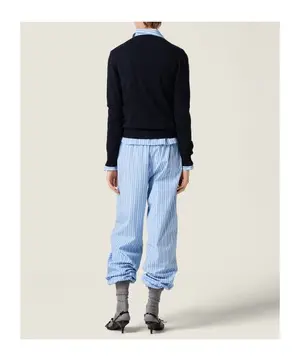 Miu Miu Argyle Crewneck Cardigan - No