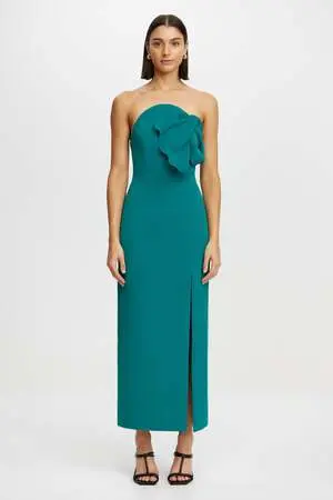 Acler Manton Midi Dress - Dark Pacific