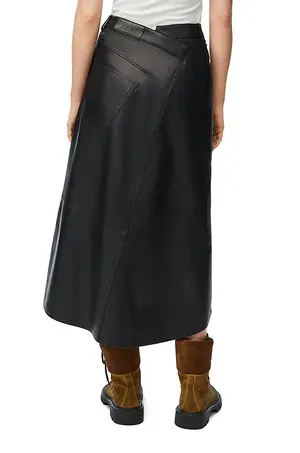 Loewe Asymmetrical Satin Nappa Lambskin Skirt