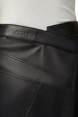 Loewe Asymmetrical Satin Nappa Lambskin Skirt