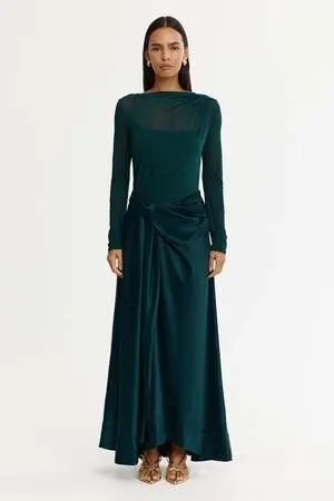 Acler Hertfordshire Maxi Dress - Midnight Emerald