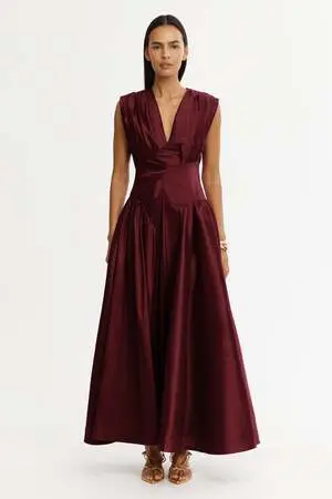 Acler Innoxhill Maxi Dress - Mahogany