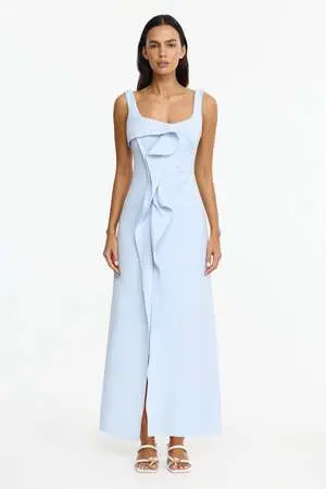 Acler Realbart Maxi Dress With Asymmetrical Ruffle Detail - Bluestar
