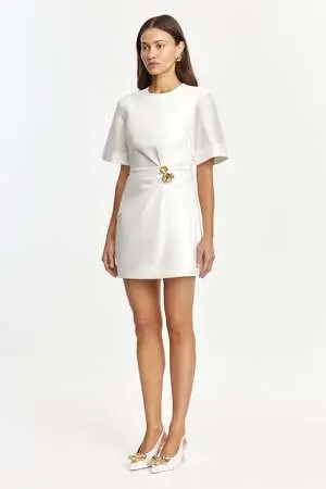Acler Mannersly Mini Dress - Ivory