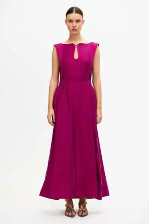 Acler Salle Maxi Dress With Gold Hardware - Iris