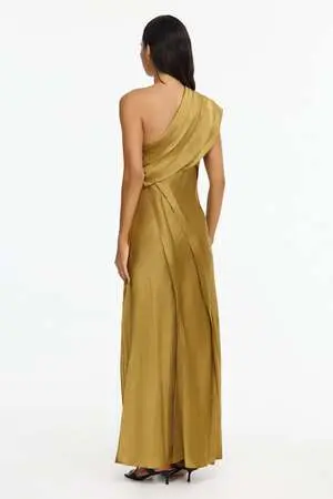 Acler Blenfleet Maxi Dress - Brass