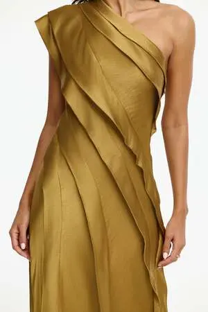 Acler Blenfleet Maxi Dress - Brass