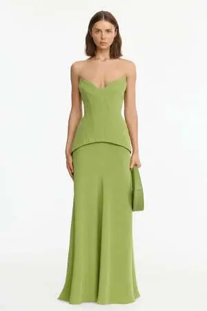 Acler Bankfield Maxi Dress - Chive