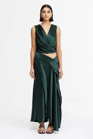 Acler Yewdale Maxi Skirt - Deep Olive
