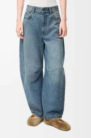 Loewe Barrel Anagram Embroidered Jeans