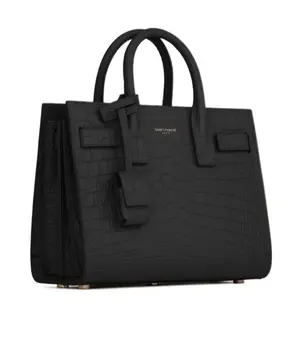 Saint Laurent Nano Sac De Jour Crocodile-effect Tote Bag - Black