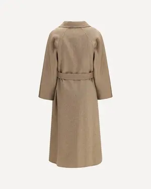 Max Mara Ludmilla Belted Long-sleeved Coat - Hazelnut Brown