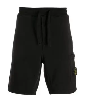 Stone Island Logo Patch Drawstring Shorts - No