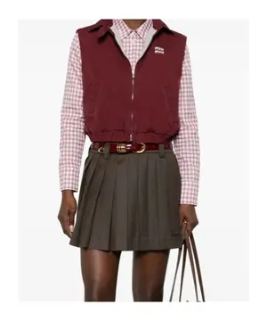 Miu Miu Logo-embroidered Zipped Gilet
