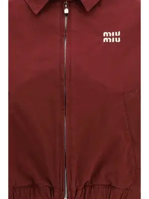 Miu Miu Logo Embroidered Zipped Gilet - No