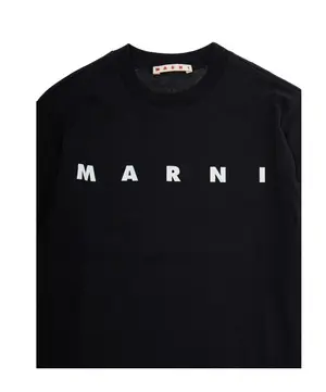 Marni Crew Neck Long Sleeve T-shirt With Logo