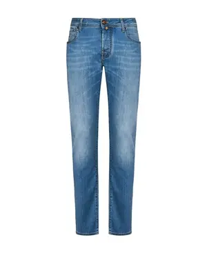 Jacob Cohen Slim-fit Jeans With Logo Patch - Blue