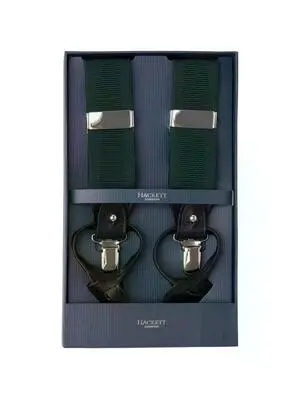 HACKETT LONDON Leather-trim Ribbed Braces