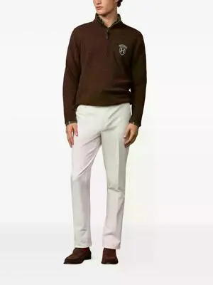 HACKETT LONDON Merino Wool Quarter-zip Sweater