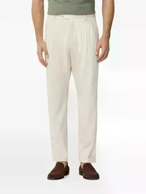 HACKETT LONDON Eton Double-pleat Trousers - Neutrals