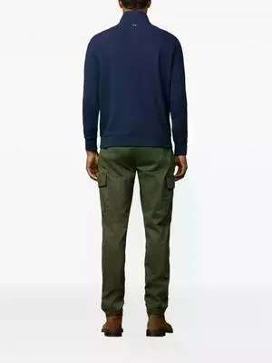 HACKETT LONDON Pique-knit Quarter-zip Sweater