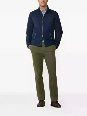 HACKETT LONDON Harrington Logo-embroidered Jacket - Blue