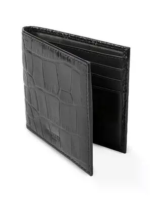 HACKETT LONDON Croc-stamped Billfold Wallet