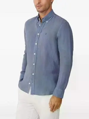 HACKETT LONDON Brompton Button-down Linen Shirt