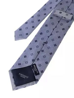 HACKETT LONDON Flower-outline Geometric-pattern Tie