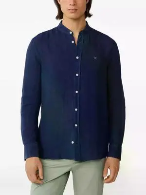 HACKETT LONDON Porter Linen Shirt - Blue