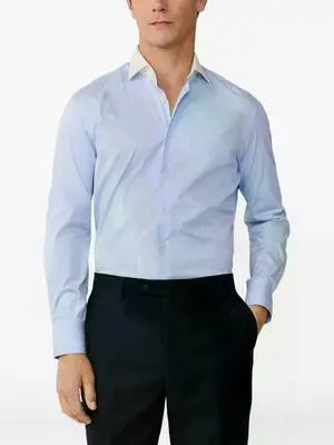 HACKETT LONDON Fine-stripe Pattern Shirt - Blue