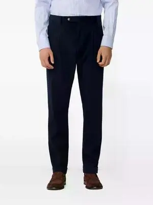 HACKETT LONDON Double-pleat Trousers - Blue