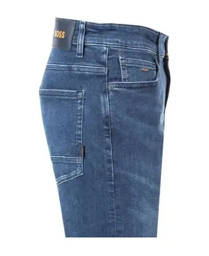 Hugo Boss Mid-wash Logo-patch Jeans
