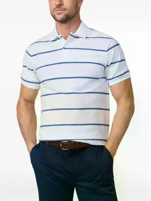 HACKETT LONDON Striped Pique Polo Shirt