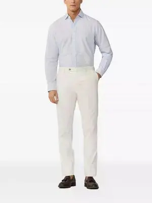 HACKETT LONDON Striped Kent-collar Shirt - Blue