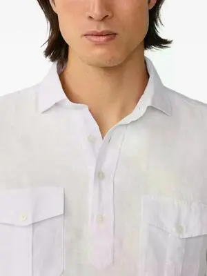 HACKETT LONDON Linen Half-placket Shirt