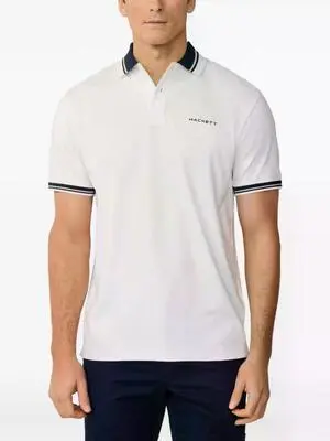 HACKETT LONDON Tipping-detail Polo Shirt - White