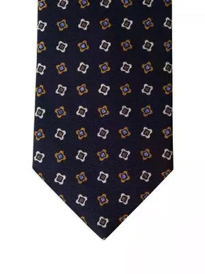 HACKETT LONDON Geometric-pattern Silk Tie