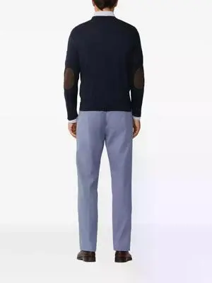 HACKETT LONDON Elbow-patch Crew-neck Sweater