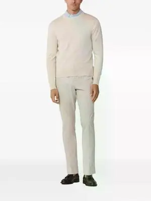 HACKETT LONDON Embroidered-logo Crew-neck Sweater
