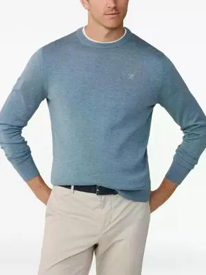 HACKETT LONDON Embroidered Crew-neck Sweater