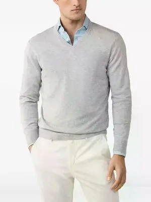 HACKETT LONDON Elbow-patch V-neck Sweater