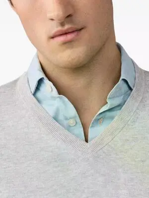 HACKETT LONDON Elbow-patch V-neck Sweater