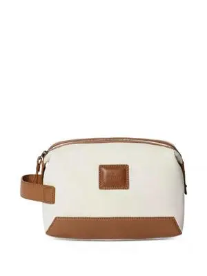 HACKETT LONDON Wells Canvas Wash Bag - Neutrals