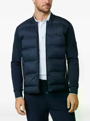 HACKETT LONDON Quilted Hybrid Bomber Jacket - Blue