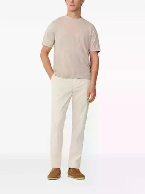 HACKETT LONDON Cotton-linen Knit T-shirt - Neutrals