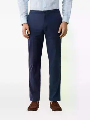 HACKETT LONDON Pleated Elasticated-waistband Chino Trousers