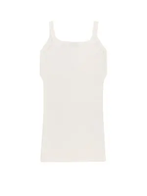 Miu Miu Ribbed Knit Logo Patch Camisole